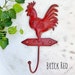Rooster Hook, Kitchen Rooster Hook, Country Rooster Hook, Whimsical Rooster Hook, Country Decor ...