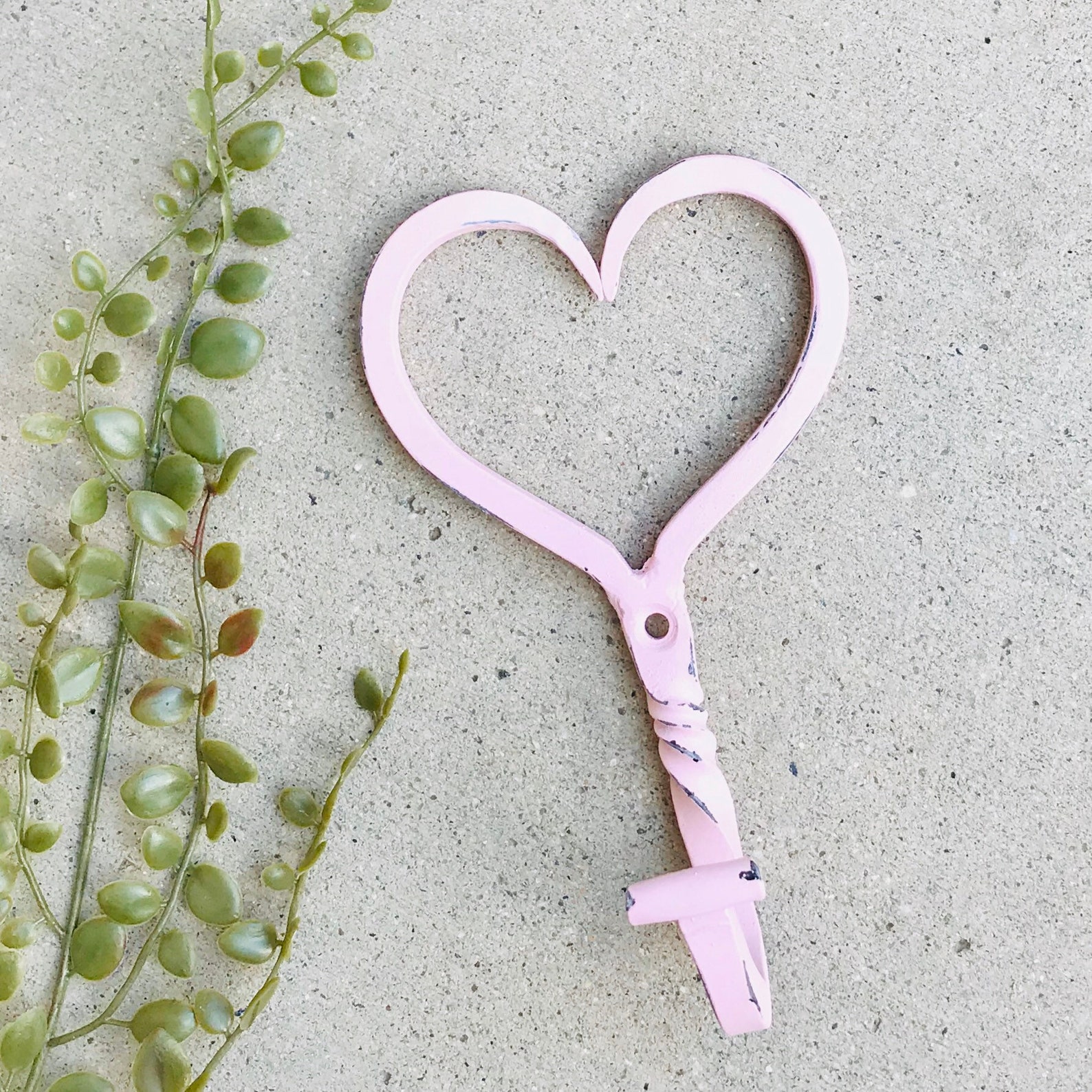 Metal Heart Hook/ Heart Hook/ Metal Wall Heart Hook/ White - Etsy