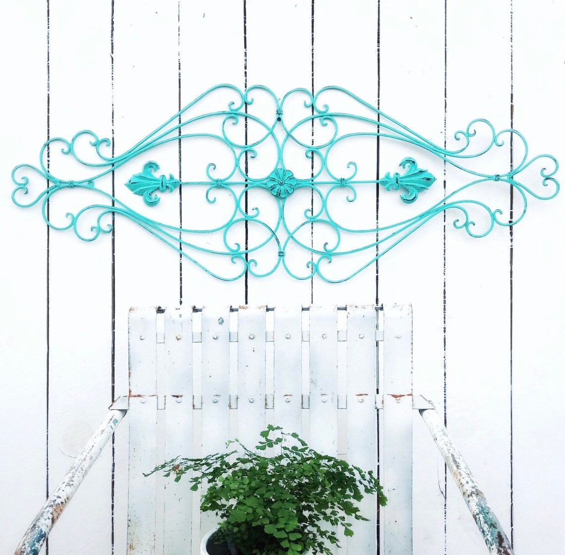 Metal Wall Decor Scroll Metal Wall Art Traditional Wall | Etsy