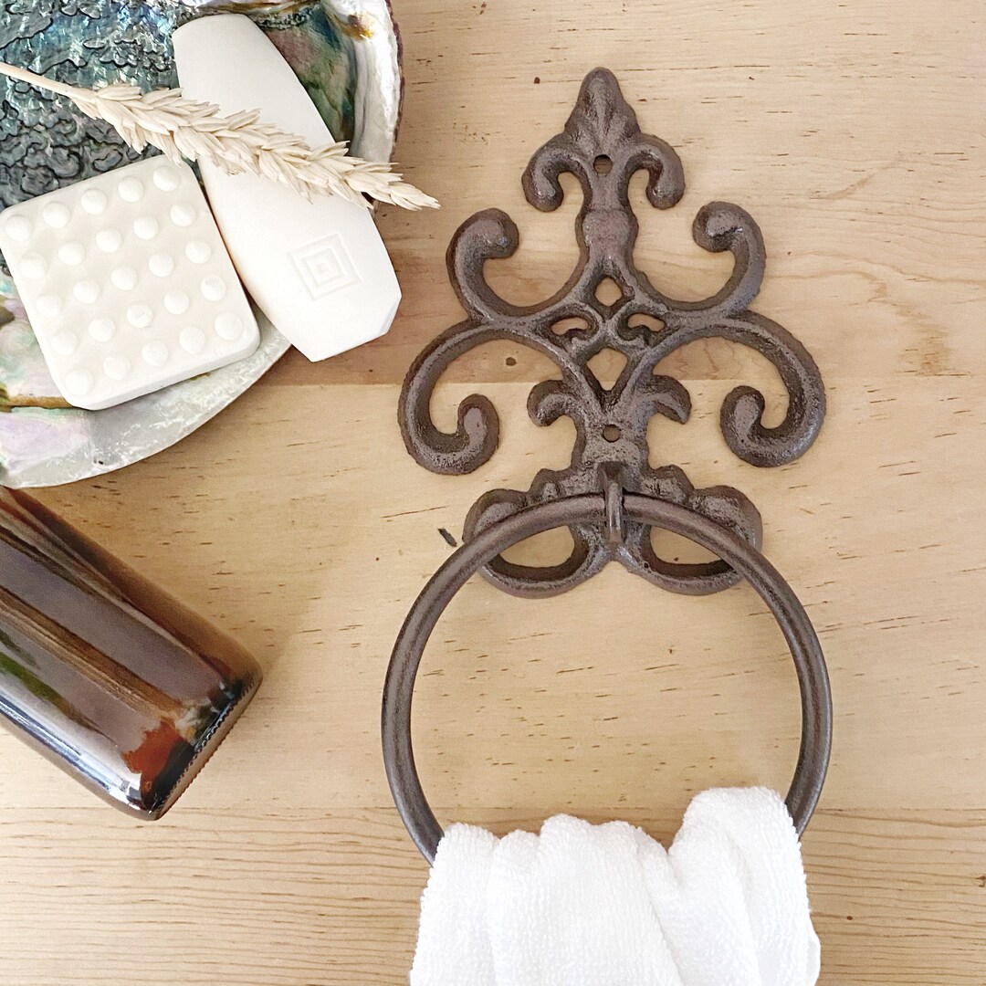 Cast Iron Towel Holder, Towel Holder, Towel Hanger, Bathroom ...