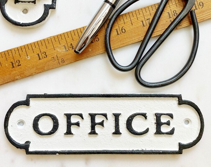 Office Sign Office Plaque Cast Iron Office Sign Door Sign - Etsy