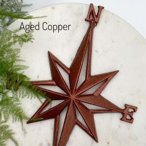 Metal Star Compass: Nautical Wall Decor, Beach House Coastal Accent - Etsy