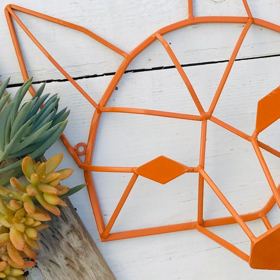 Metal Fox Wall Dècor/ Fox Head/ Iron Fox Head/ Geometric Fox | Etsy