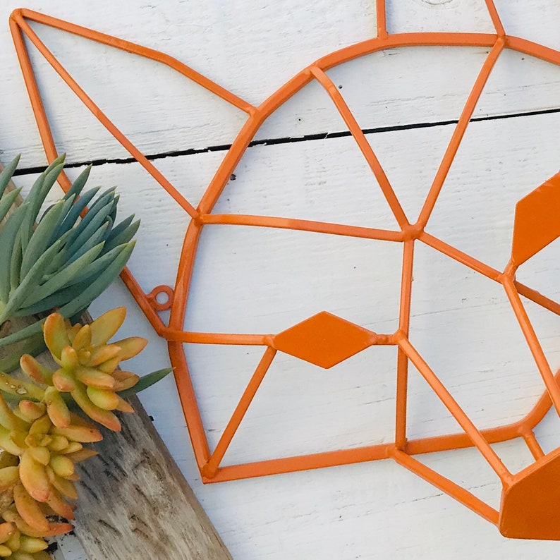 Metal Fox Wall Dècor/ Fox Head/ Iron Fox Head/ Geometric Fox | Etsy