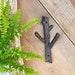 Branch Hook, Twig Hook, Cast Iron Tree Branch Hook, Cabin Decor ...