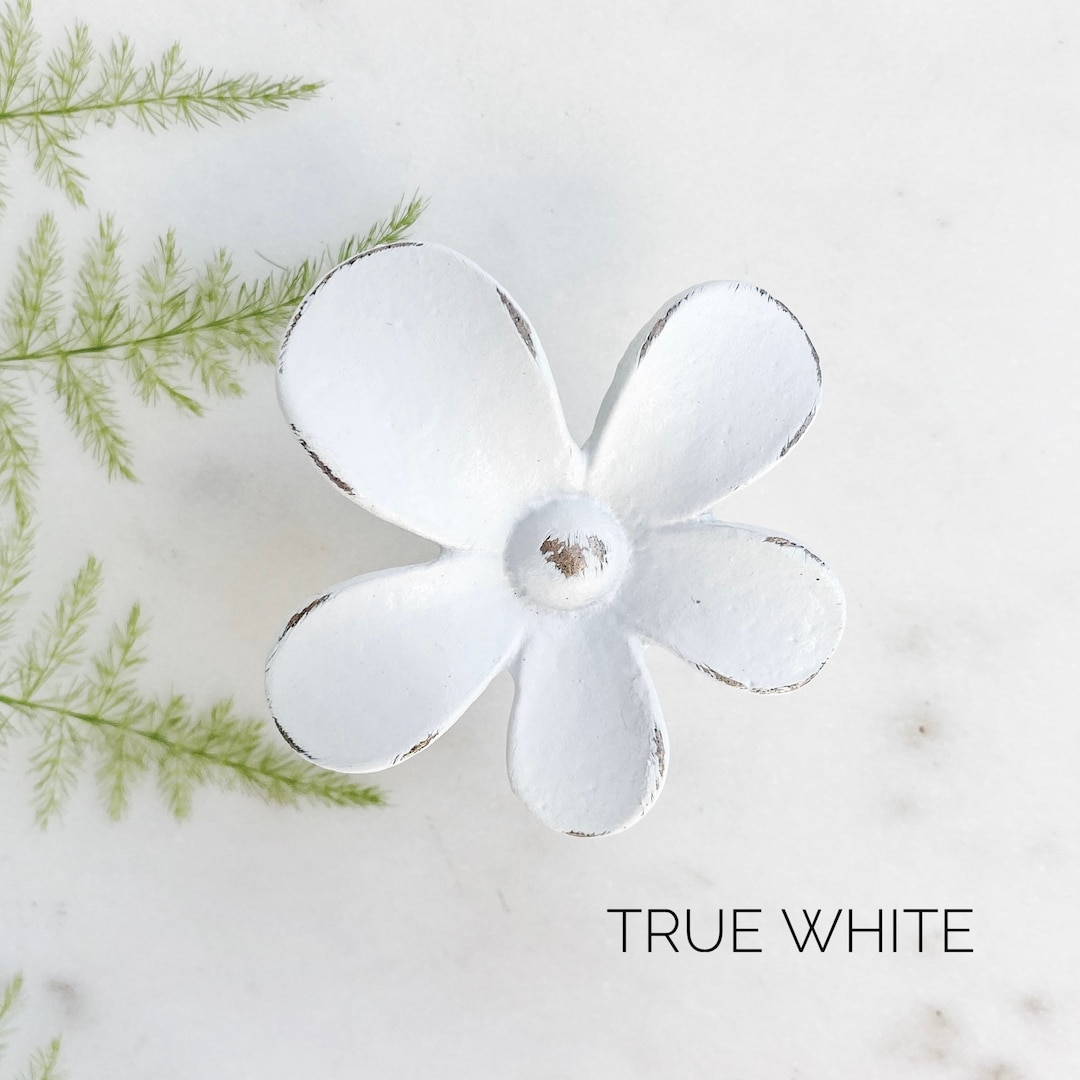 Flower Knob, Whimsical Flower Knob, Metal Flower Knob, Cabinet Knob, Shabby Chic Knob, Daisy ...