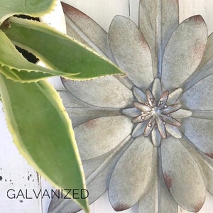 Galvanized Wall Flower/ Red Metal Flower/ Flower Art/ Metal Flower ...
