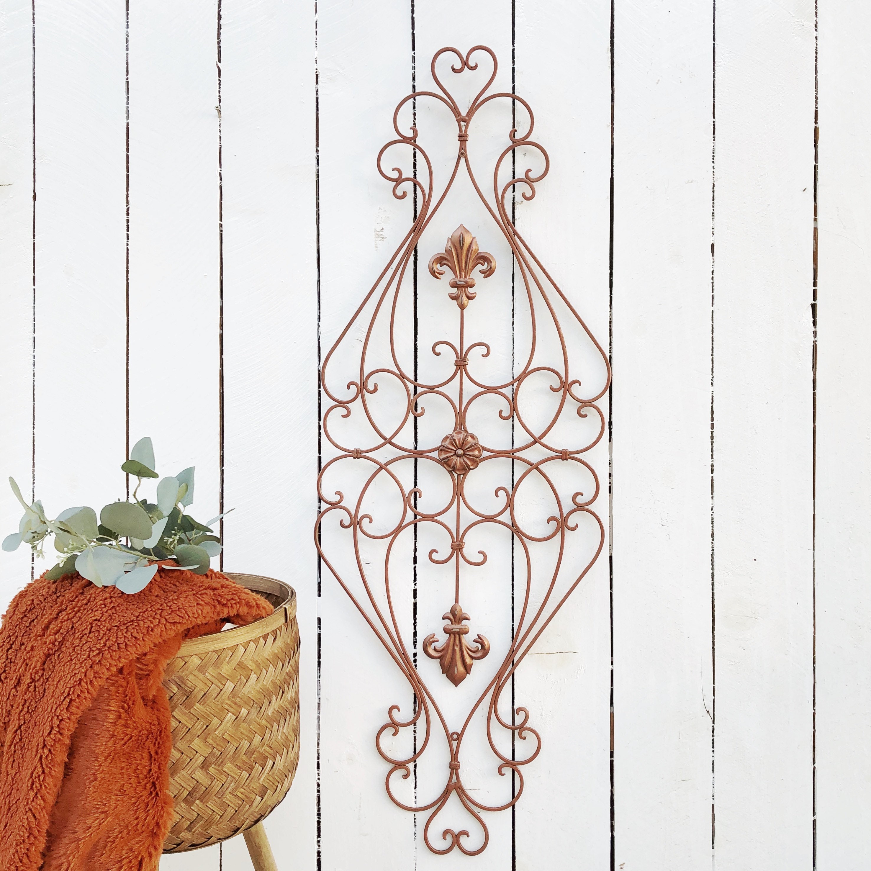 Metal Wall Decor Scroll Metal Wall Art Traditional Wall | Etsy