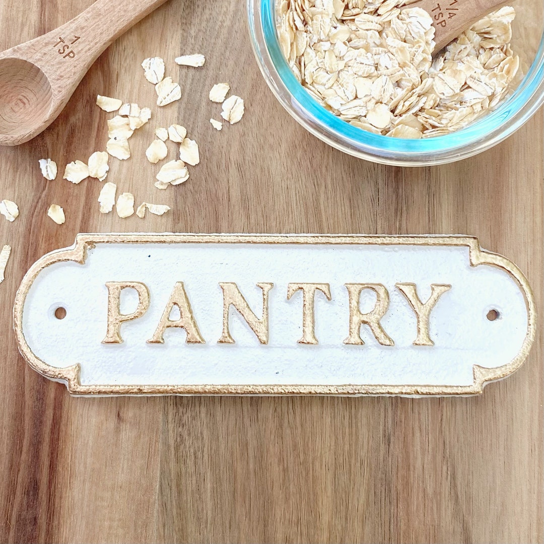 Pantry Sign, Cast Iron Sign, Door Plaque, Pantry Plaque, Pantry Decor ...