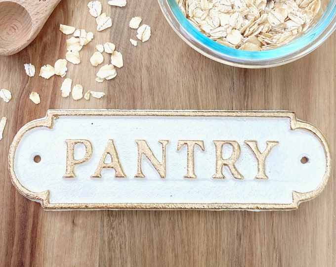Pantry Sign, Cast Iron Sign, Door Plaque, Pantry Plaque, Pantry Decor ...