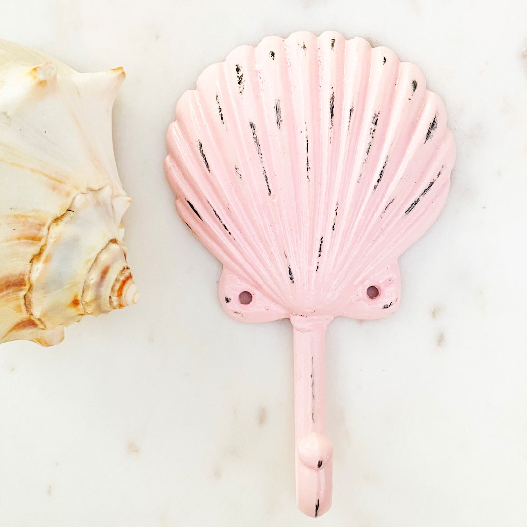 Seashell Hook, Shell Hook, Nautical Decor, Beach Decor, Bath Hook, Sea ...