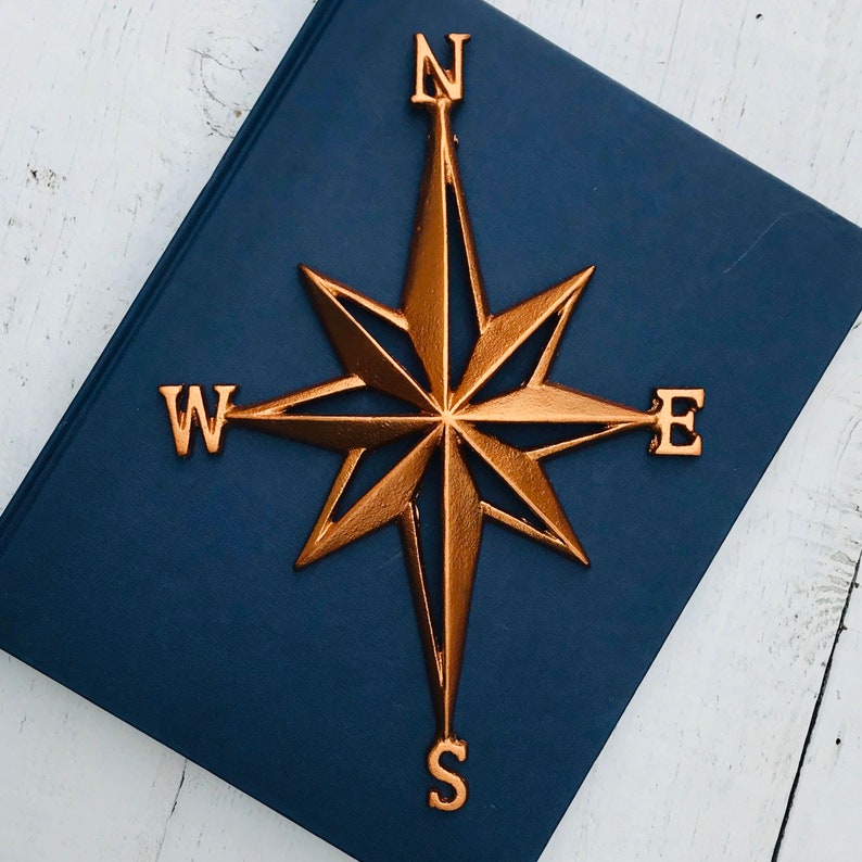 Brújula de estrella de metal: decoración de pared náutica, acento ...