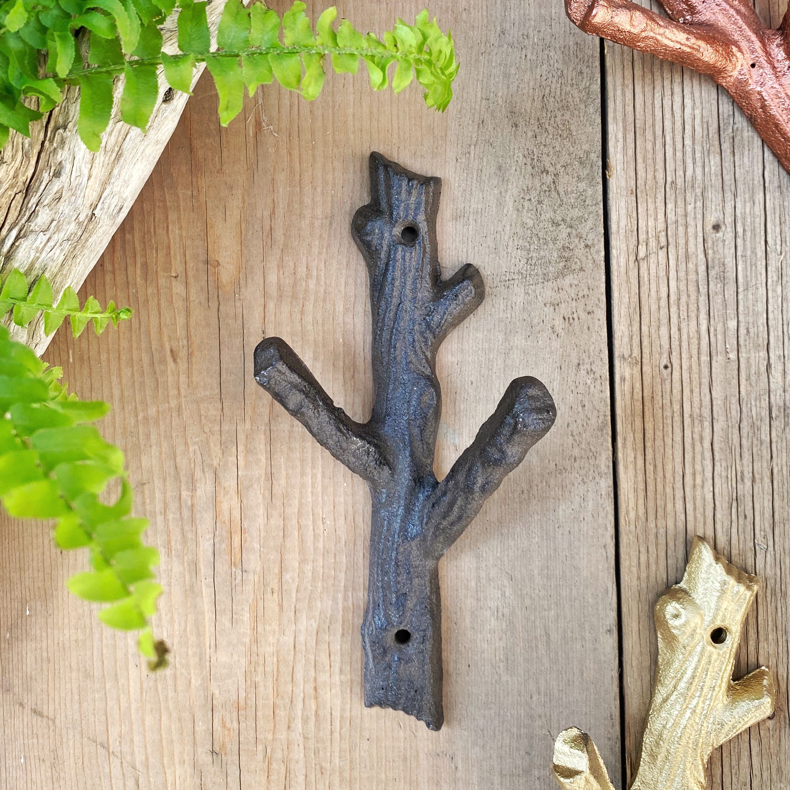 Branch Hook Twig Hook Cast Iron Tree Branch Hook Cabin | Etsy