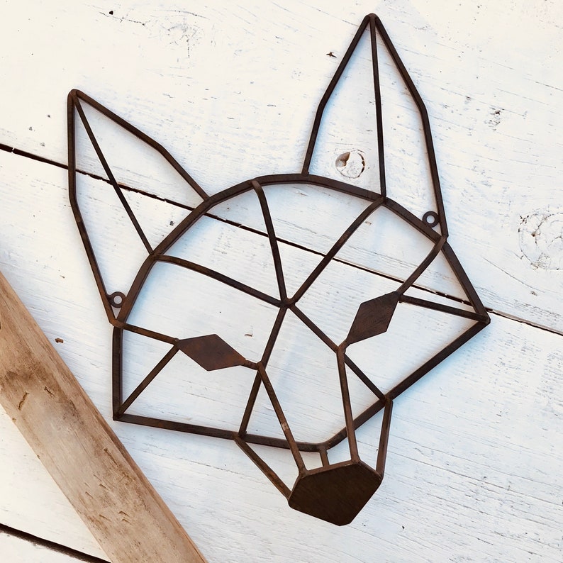 Metal Fox Wall Dècor/ Fox Head/ Iron Fox Head/ Geometric Fox - Etsy