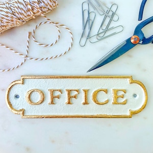 Office Sign, Office Plaque, Cast Iron Office Sign, Door Sign, Vintage ...