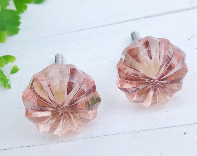 Pastel Pink Knobs, Shabby Chic Knobs, Nursery Room Decor, Pink Knobs ...