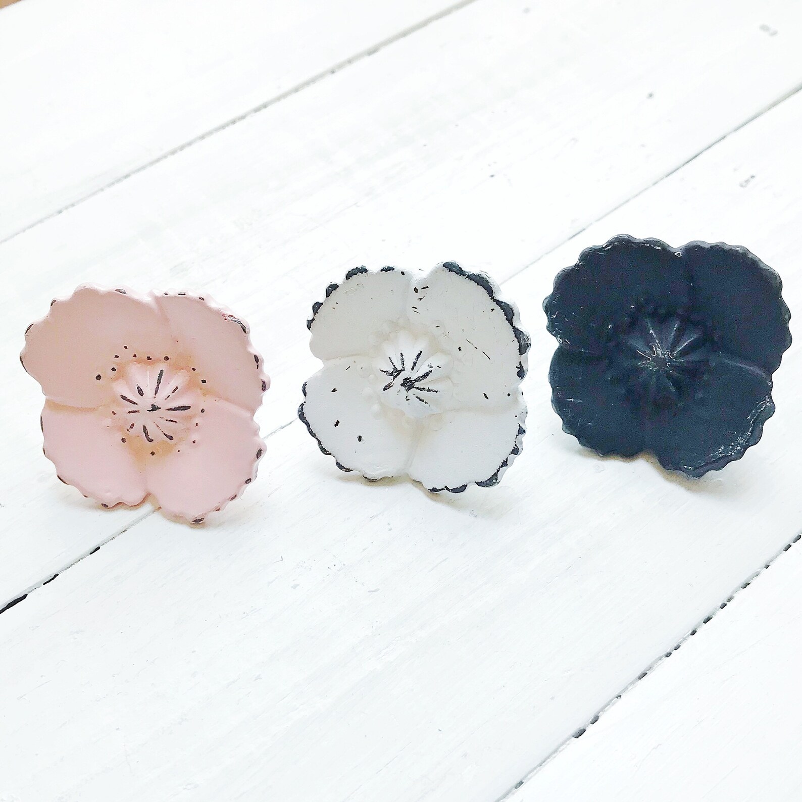 Flower Petal Knob Pink Flower Knob Shabby Chic Flower Knob - Etsy