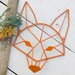 Metal Fox Wall Dècor/ Fox Head/ Iron Fox Head/ Geometric Fox - Etsy