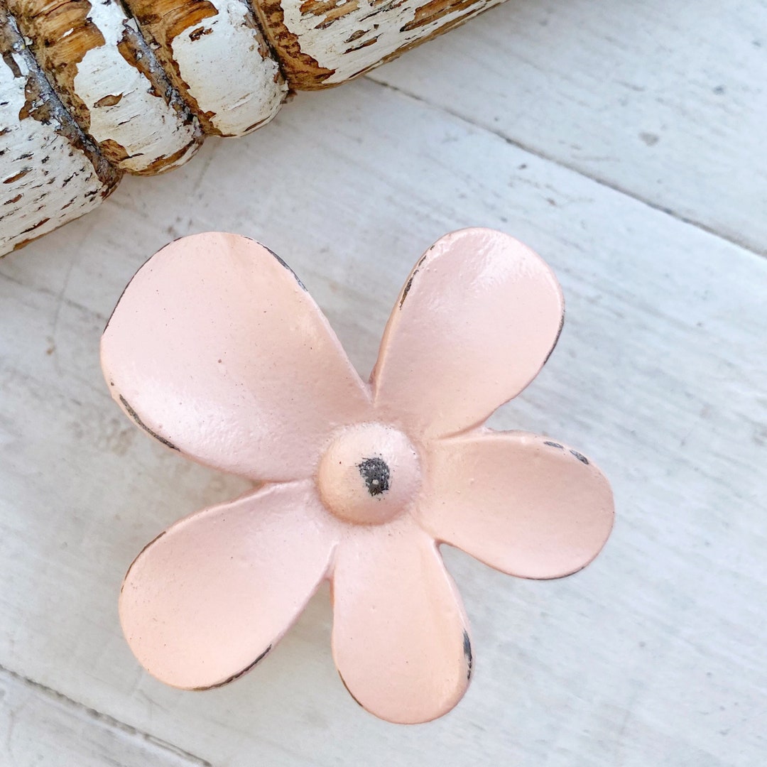 Flower Knob Whimsical Flower Knob Metal Flower Knob Cabinet - Etsy