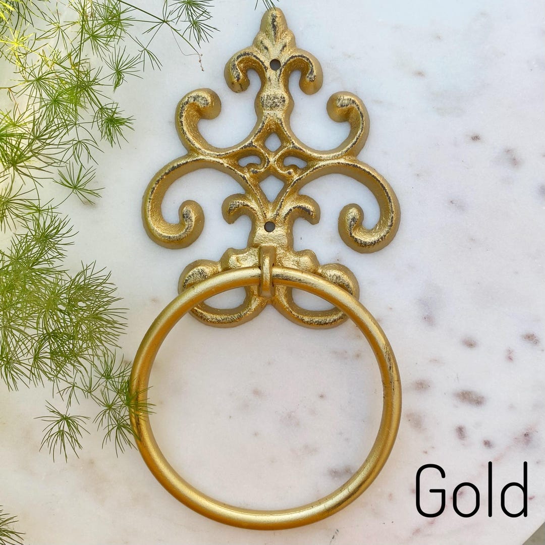 Cast Iron Towel Ring, Towel Holder, Metal Towel Ring, Small Spaces ...