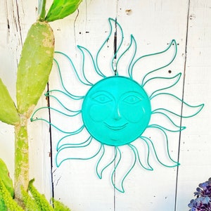 Metal Garden Sun Face, Outdoor Garden Decor, Summer Garden Decor, Sun ...