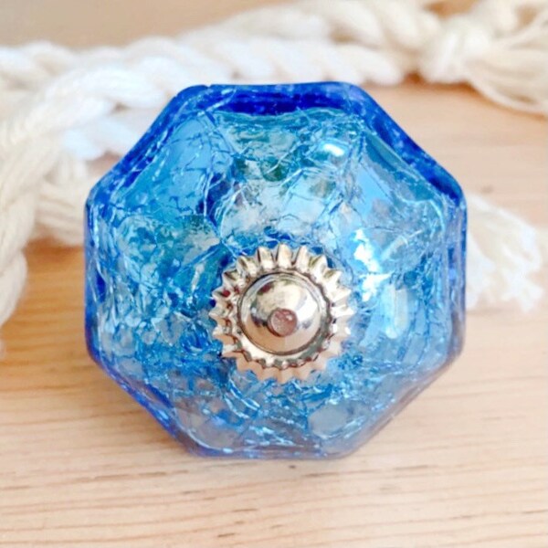Blue Glass Knob - Etsy