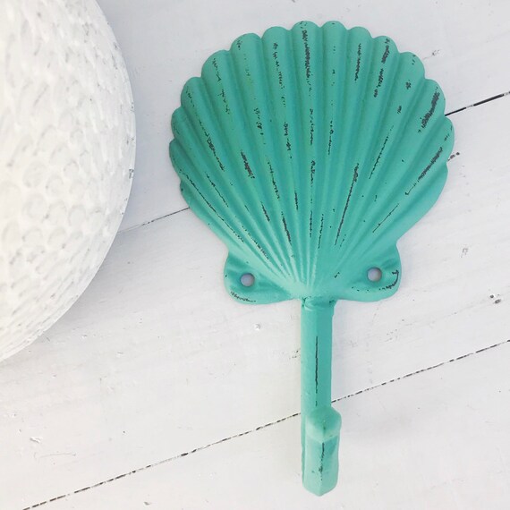 Seashell Hook Shell Hook Nautical Decor Beach Decor Bath | Etsy