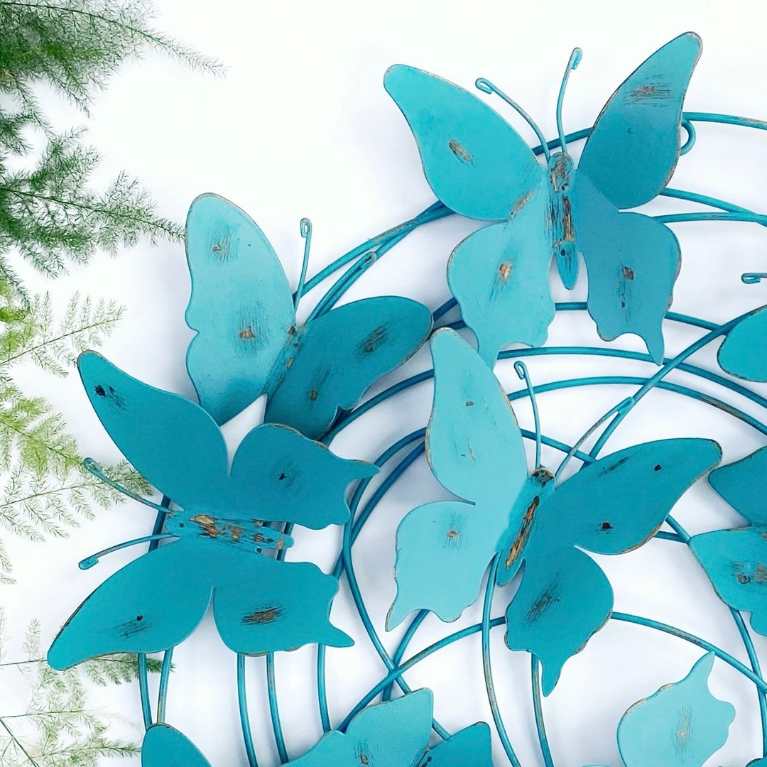 Metal Butterflies, Metal Butterfly Swirl, Butterfly Wall Decor, Garden ...