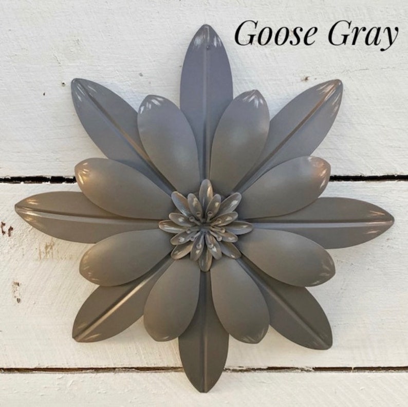 Galvanized Wall Flower/ Red Metal Flower/ Flower Art/ Metal - Etsy