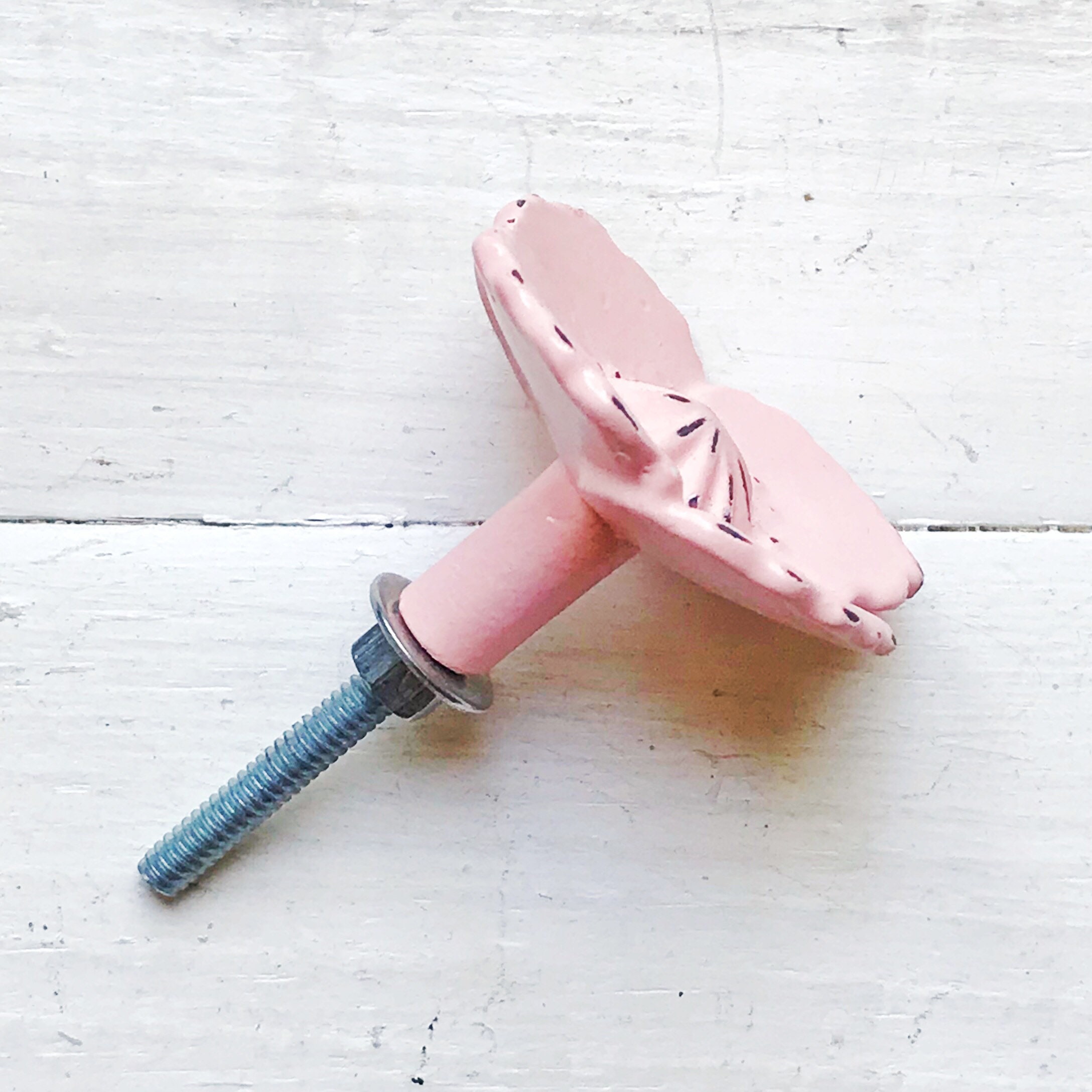 Flower Petal Knob Pink Flower Knob Shabby Chic Flower Knob - Etsy