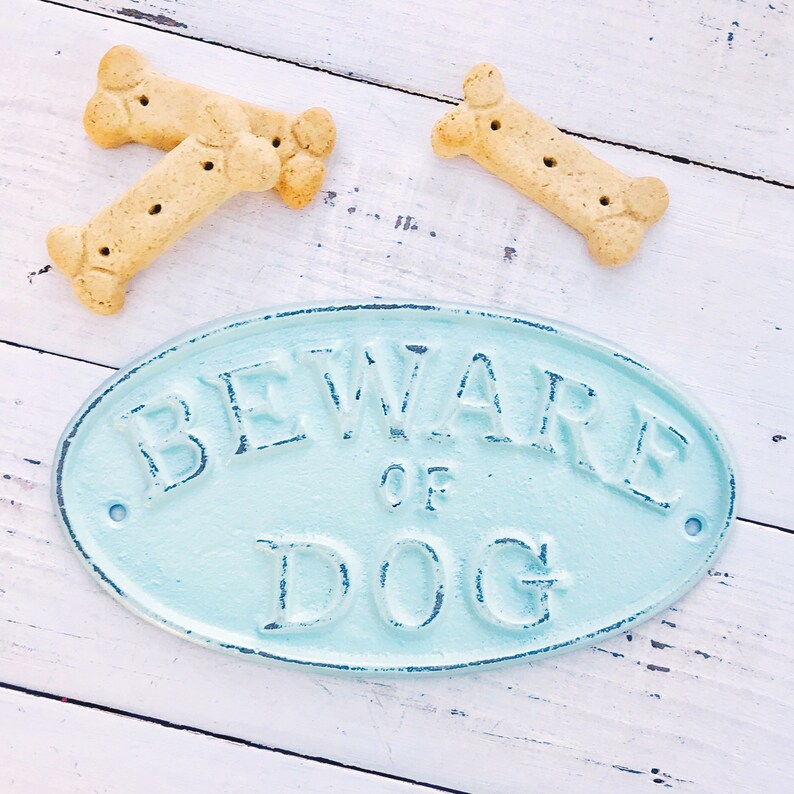 Beware of Dog Sign Dog Lover Cast Iron Dog Sign Red Dog - Etsy