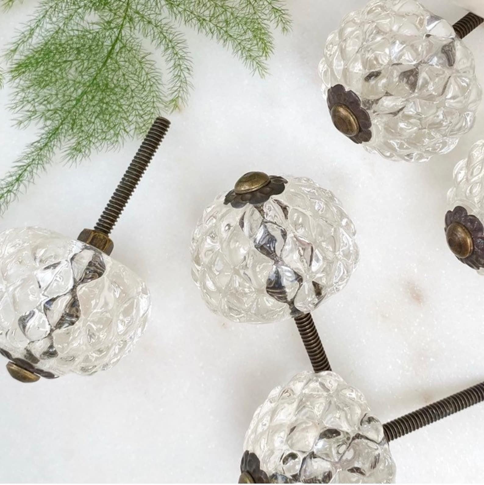 Glass Knob Round Glass Knob Clear Glass Knob Faceted Round - Etsy