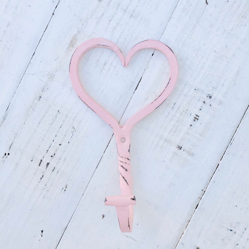 Metal Heart Hook/ Heart Hook/ Metal Wall Heart Hook/ White - Etsy