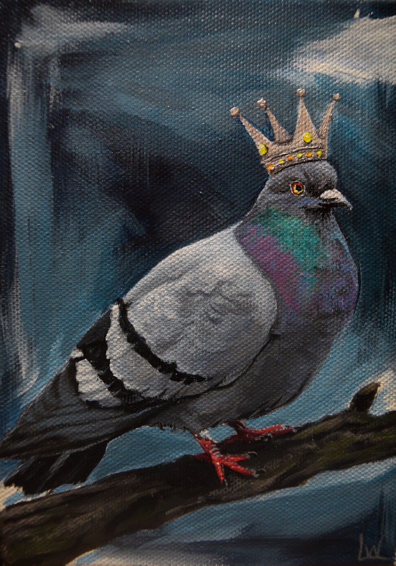 Royal Pigeon Giclée Print 5 X 7 Pigeon Fine Art by - Etsy