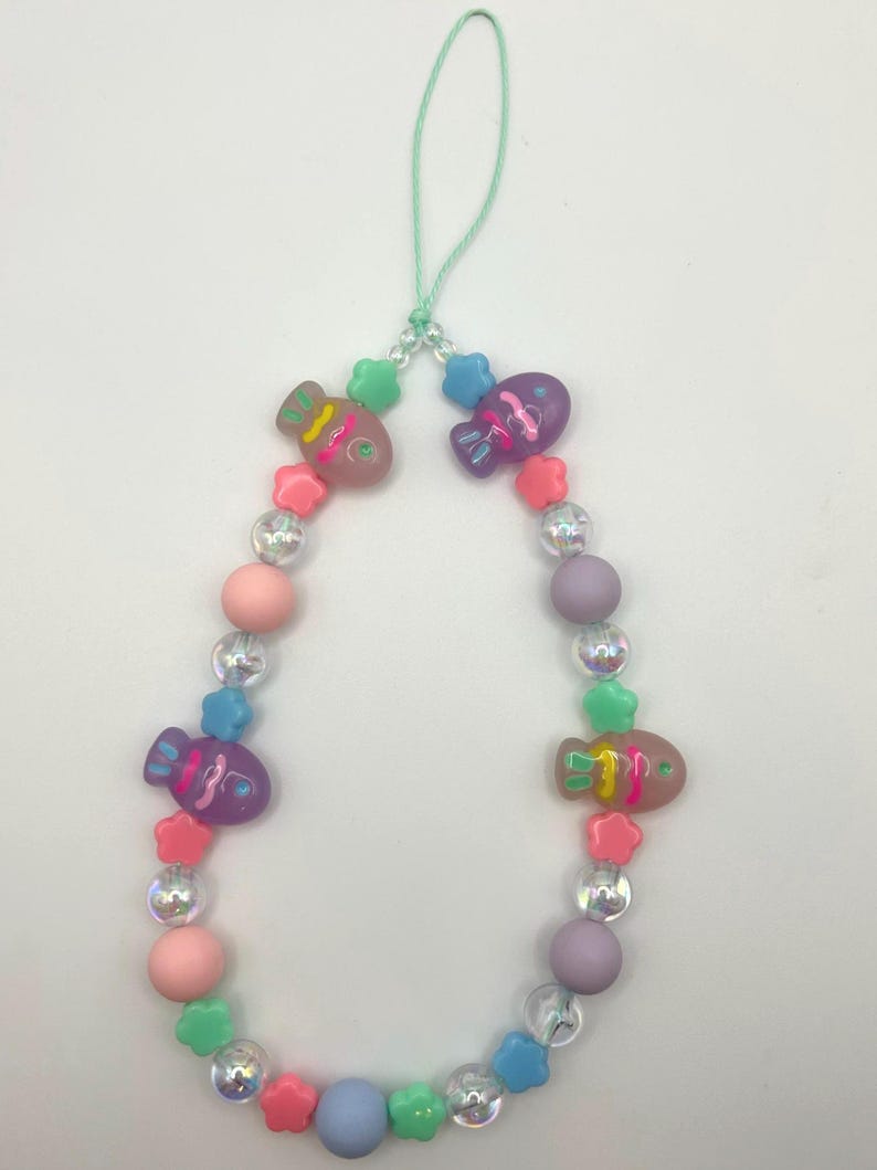 Pastel Fish Cell Phone Charm Strap - Etsy