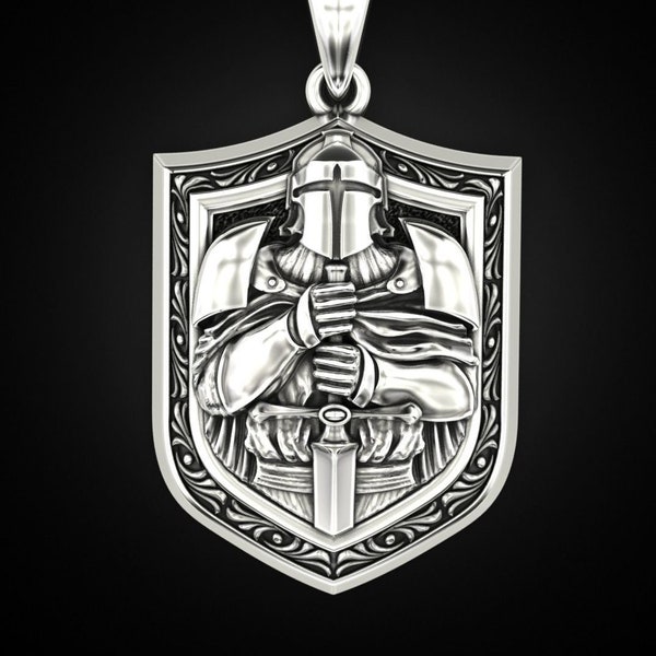 Knight Pendant - Etsy