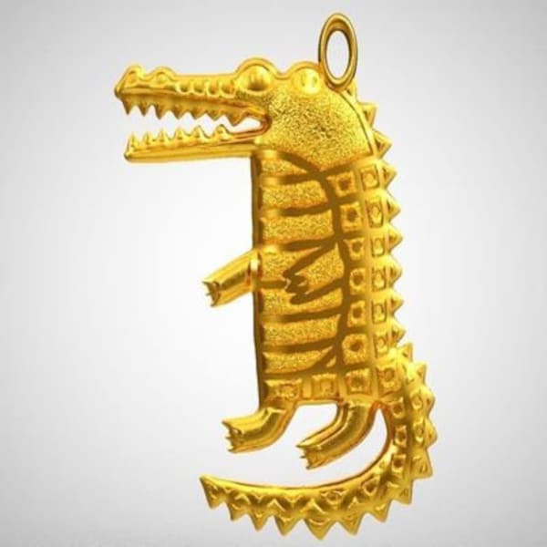 Gold Crocodile - Etsy