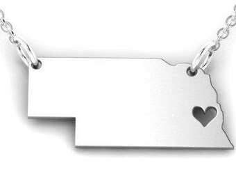 Nebraska Gold Necklace - Etsy