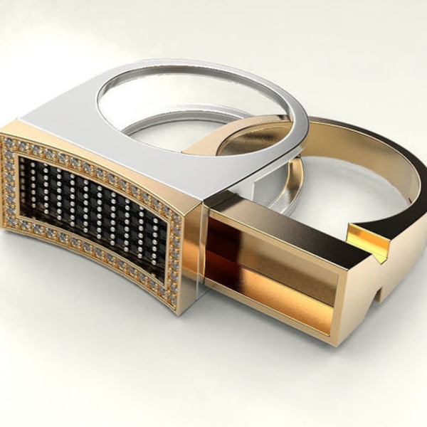 Secret Compartment Ring - Etsy