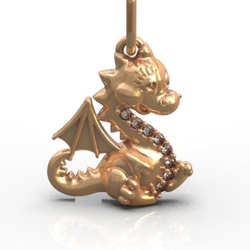 24k Gold Dragon Pendants - Etsy