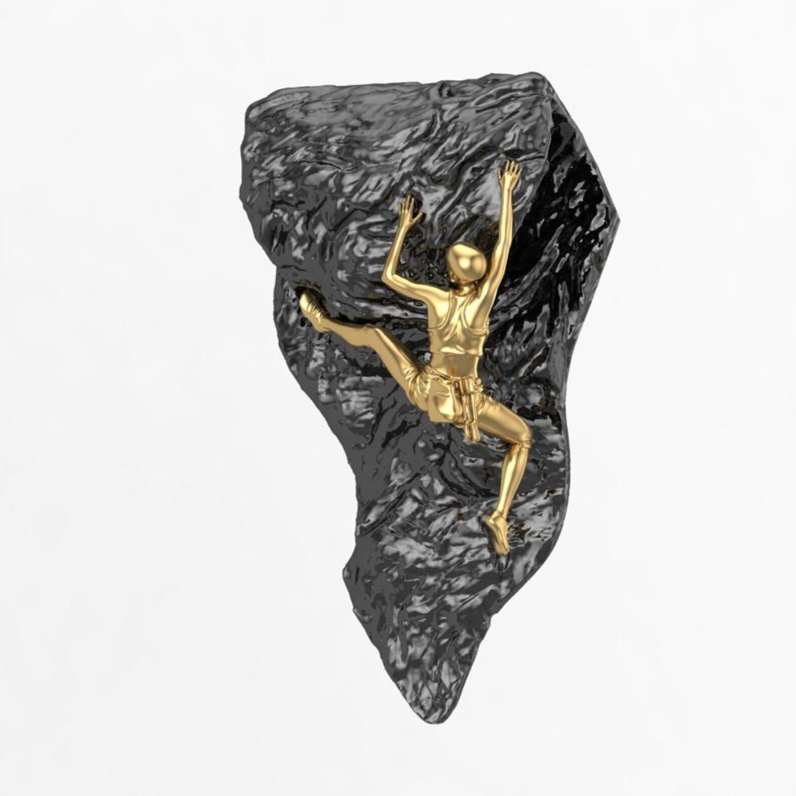 Free Climber Pendant *10k/14k/18k White, Yellow, Rose, Green Gold, Gold ...