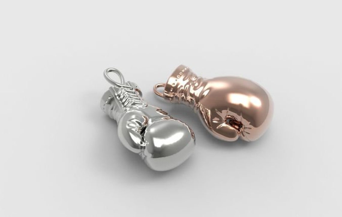 Fighter Boxing Glove Pendant *10k/14k/18k White, Yellow Rose Green Gold ...