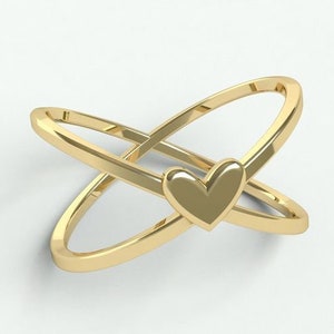 Atomic Love Ring *10k/14k White, Yellow, Rose, Green Gold, Gold Plated ...
