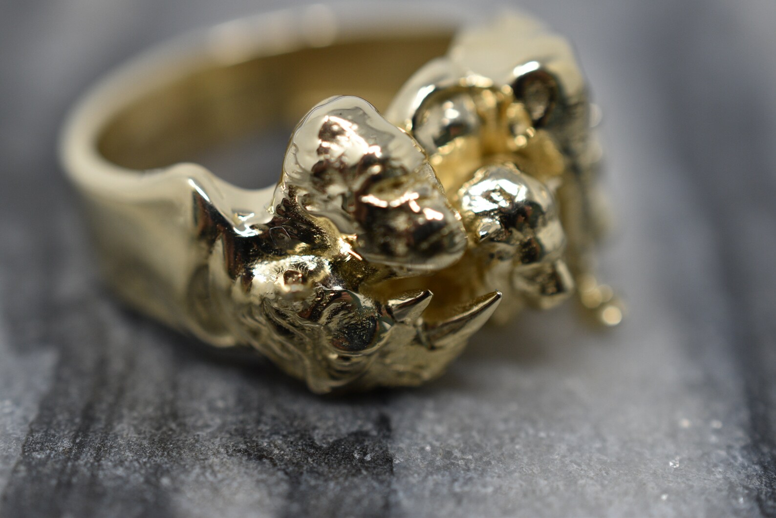 Safari Animal Ring 10k/14k/18k White Yellow Rose Green | Etsy