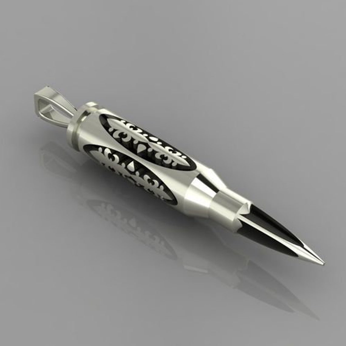 One Shot Bullet Pendant 10k/14k/18k White Yellow Rose - Etsy