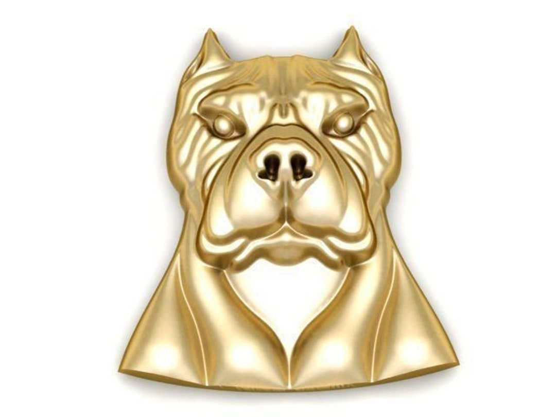 Handcrafted American Bully Pendant: Solid Gold & Sterling Silver Pet ...