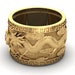 Dracon Dragon Ring *synthetic Ruby With 10k/14k/18k White, Yellow Rose ...