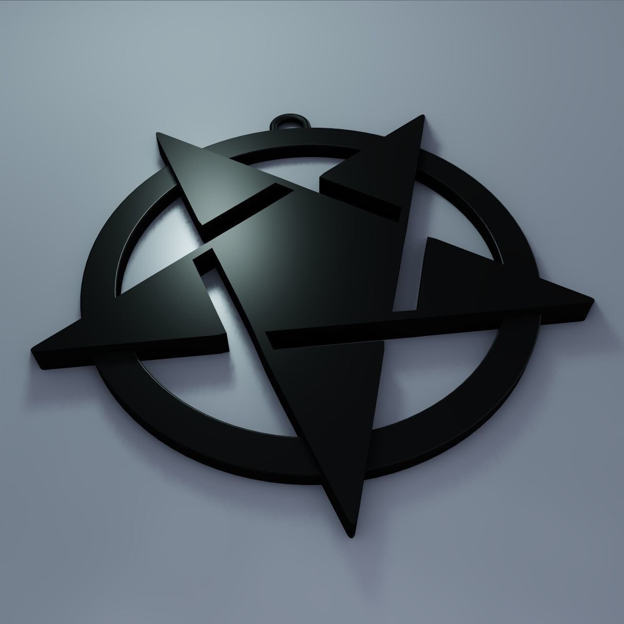 Modern Inverted Pentagram Pendant *10k/14k/18k White, Yellow, Rose ...