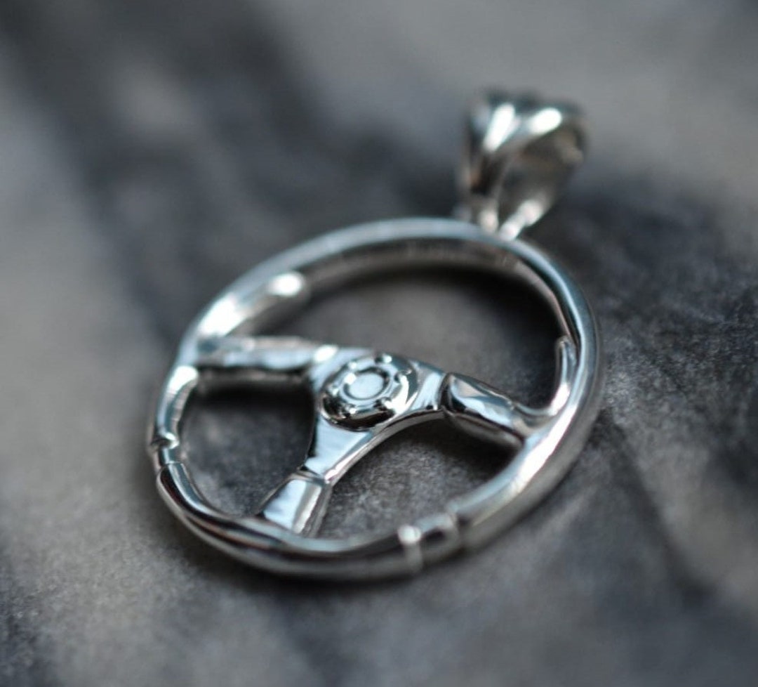 Steering Wheel Pendant *10k/14k/18k White, Yellow, Rose, Green Gold ...