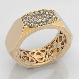 Trinity Knot Washer Ring *moissanite With 10k/14k/18k White, Yellow ...